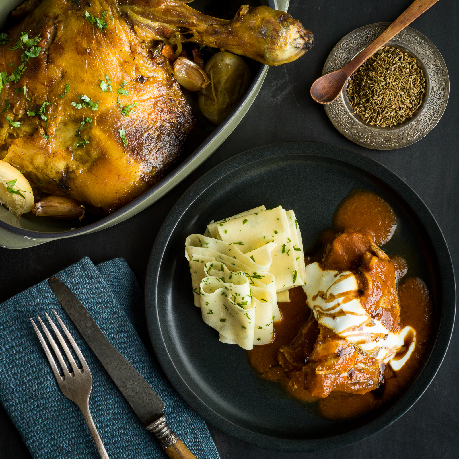 Recette Agneau confit, tomate/yaourt/grenade - Sublim'