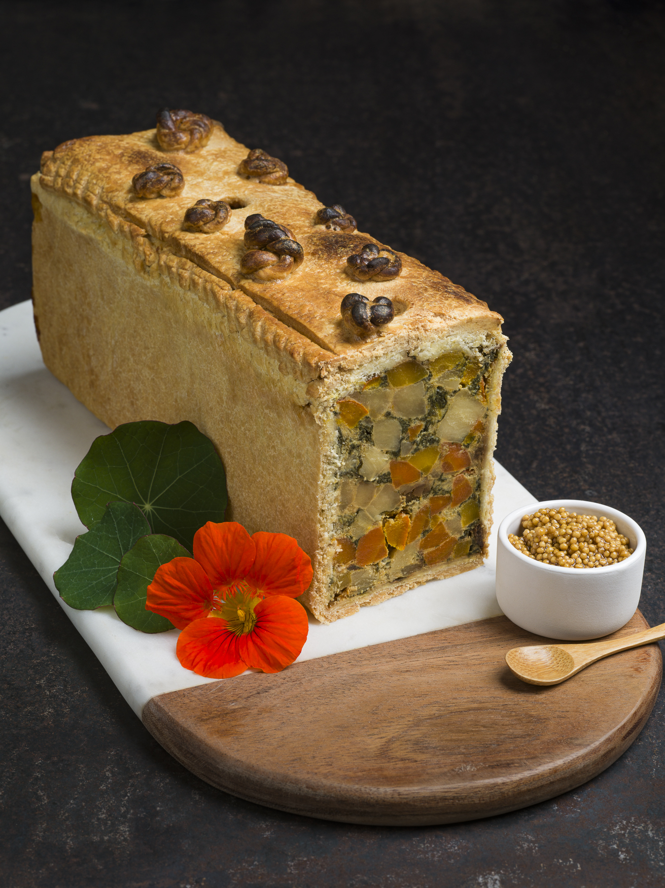 Recette Pâté croûte aux Légumes et son caviar de moutarde - Sublim'